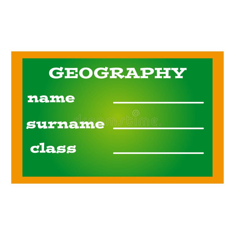 Label Book Biology on Green Background Stock Vector - Illustration of ...