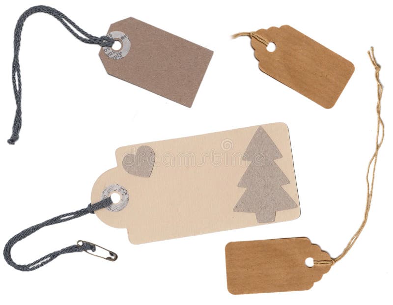 Label cardboard paper cord stock image. Image of attach - 36277635