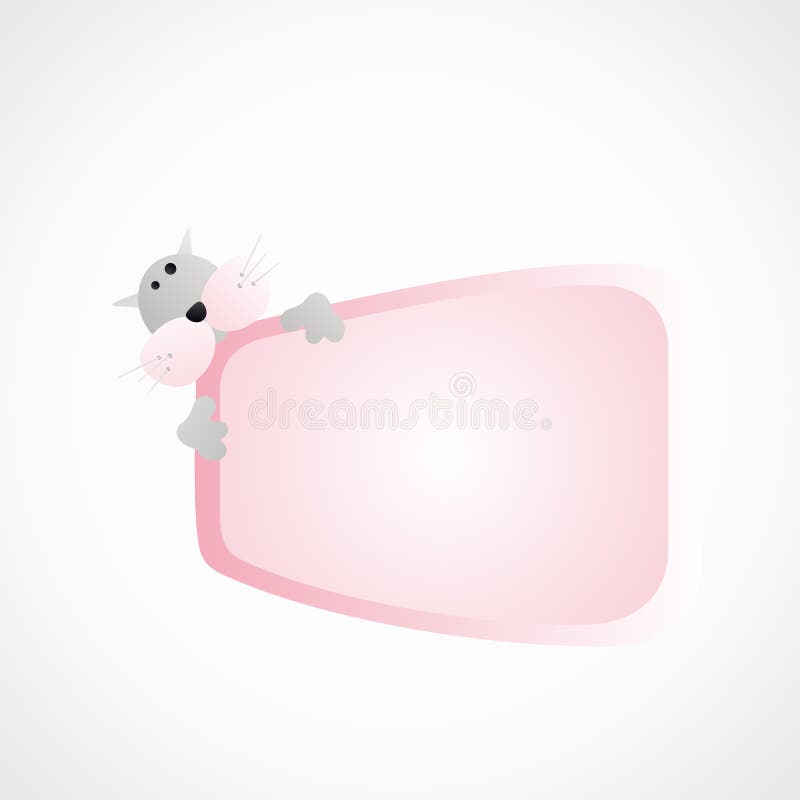 Label cat stock vector. Illustration of graphic, message - 47427340