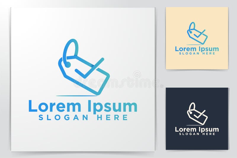Label and Check Mark Logo Designs, Vector Illustration Stock Vector ...