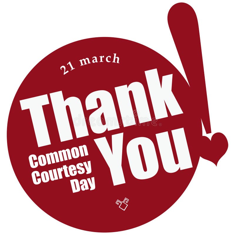 Common Courtesy Day stamp stock vector. Illustration of manners - 110057893