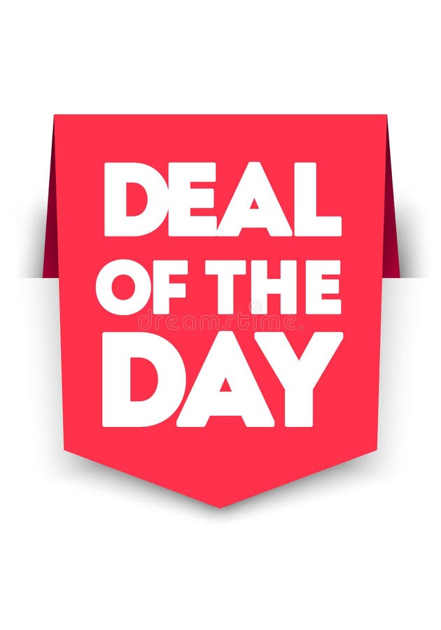 Vector Illustration Deal of the Day Vertical Ribbon Bookmark Tag for ...