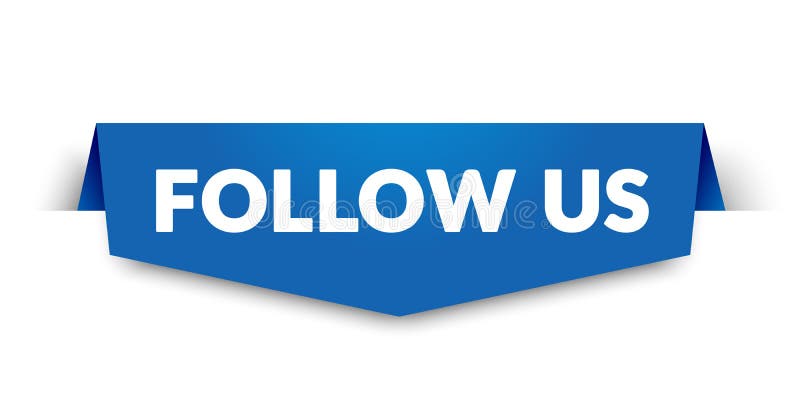 Vector Illustration Follow Us Label. Modern Web Banner Design. Stock ...