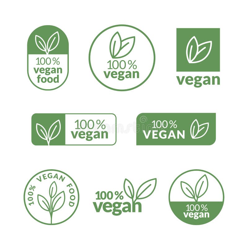 100 Percent Vegan Icon Vector Illustration Stock Vector - Illustration ...