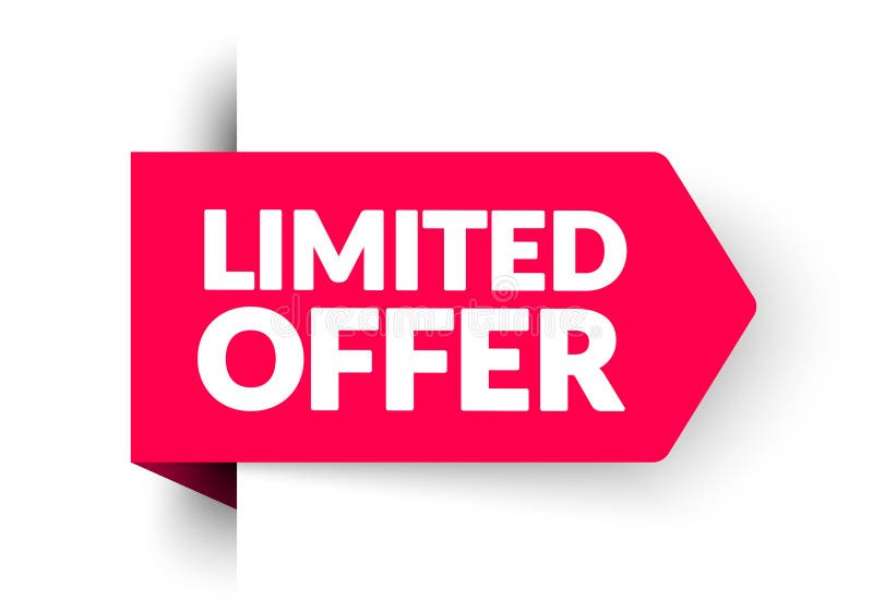 Red Bookmark Label with Text Limited Offer Stock Vector - Illustration ...