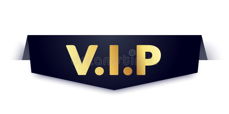 Luxury Black Banner with Text V.I.P. Stock Vector - Illustration of ...