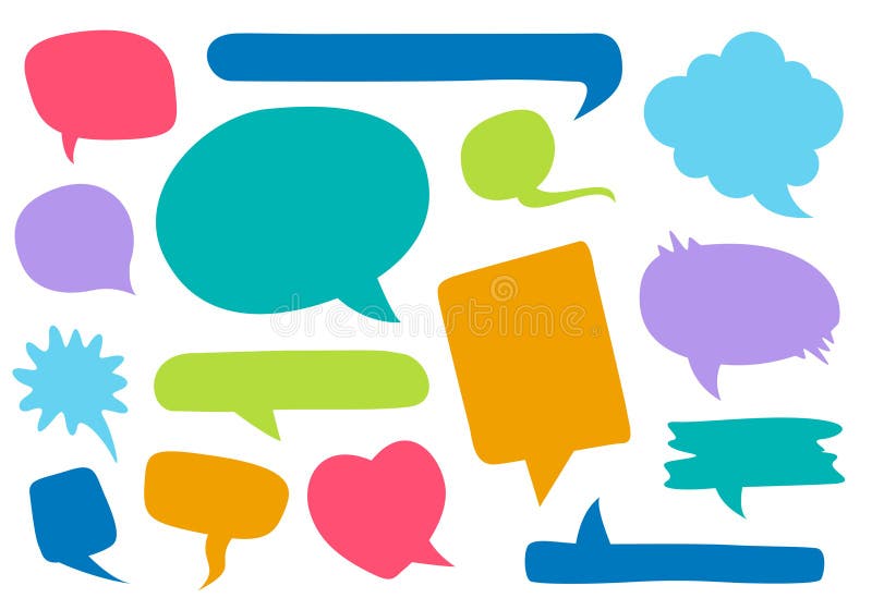 Colorful Funny Speech Bubble Set Stock Vector - Illustration of brand ...