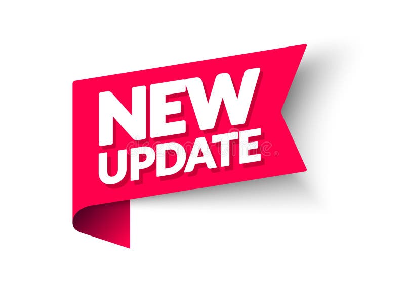 Vector Illustration New Update Flag Label Stock Vector - Illustration ...