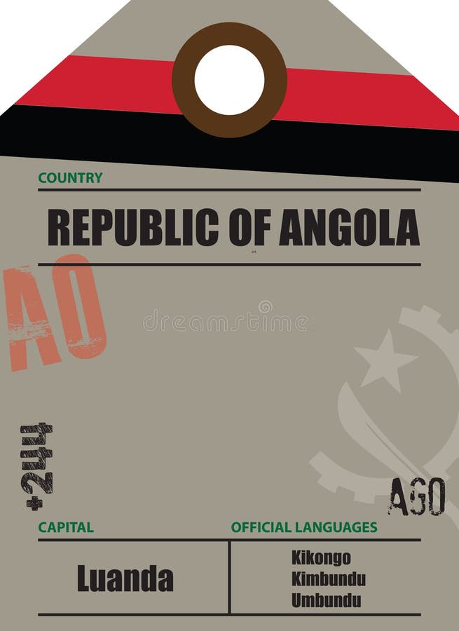 Country Angola Silhouette and Flag Vector Stock Vector - Illustration ...