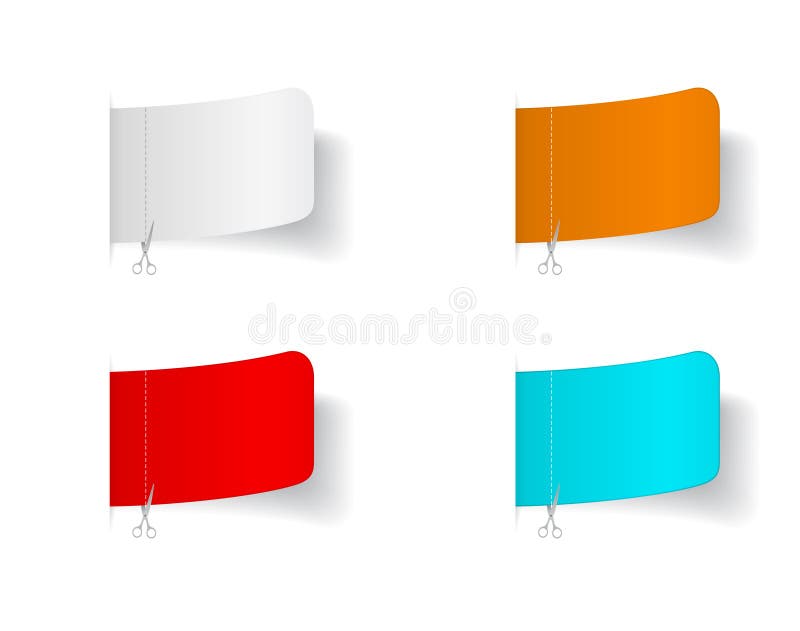 Label cut with scissors stock vector. Illustration of special - 210013727