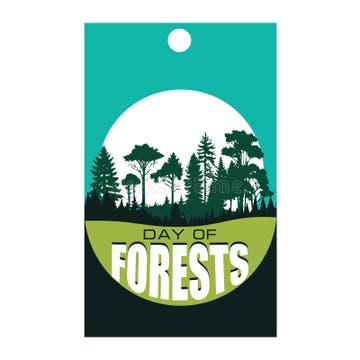 Label for Day of Forests stock vector. Illustration of forests - 369974599