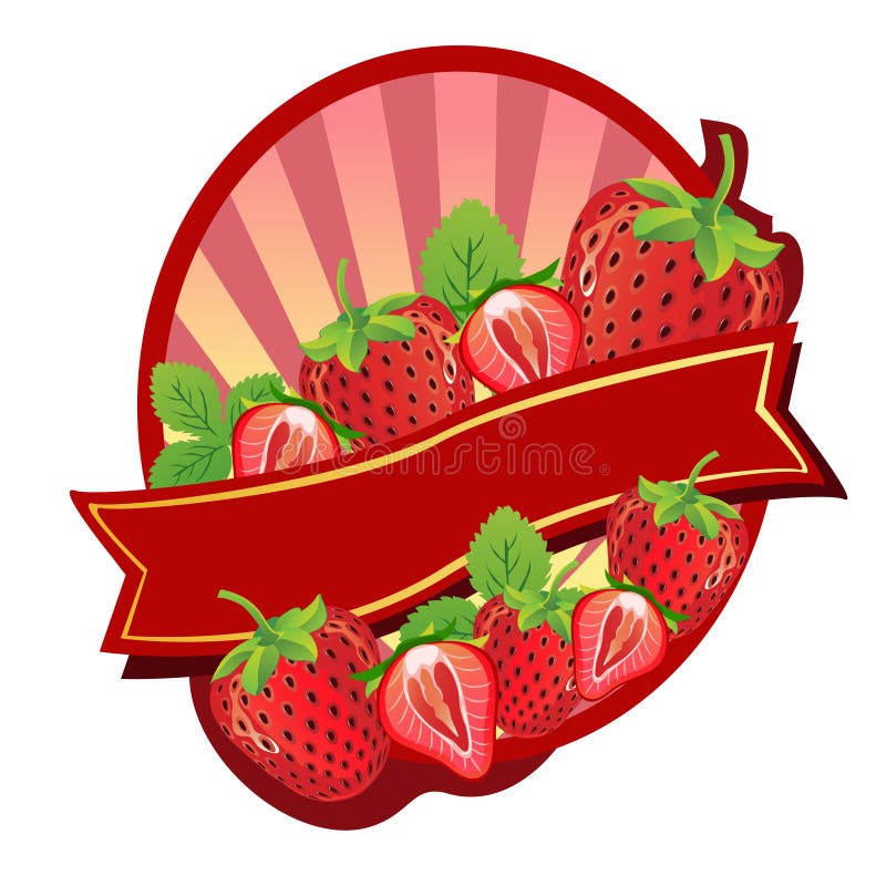 Logo de fraise illustration de vecteur. Illustration of sain - 64337325