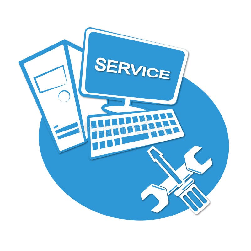 Label De Service Informatique Illustration de Vecteur - Illustration du ...