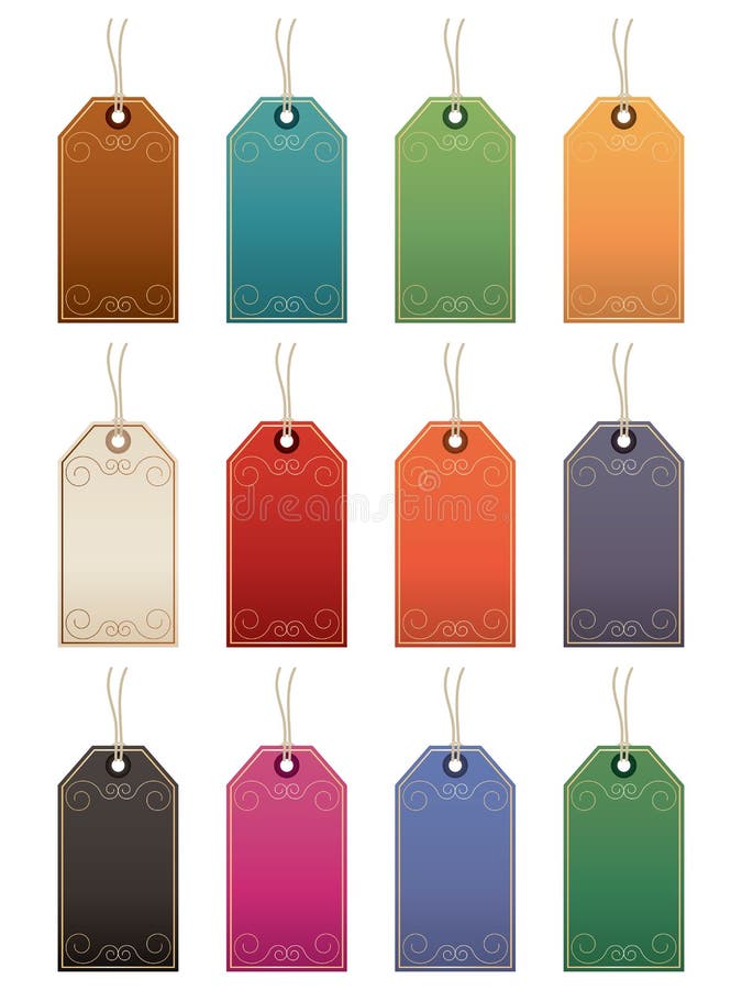 Label decorations stock vector. Illustration of yellow - 59124055