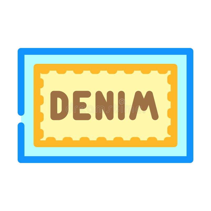 Label Denim Color Icon Vector Illustration Stock Vector - Illustration ...