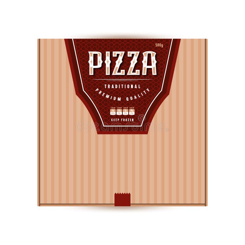 Label Design for Box of Pizza in Western Style Stock Vector ...