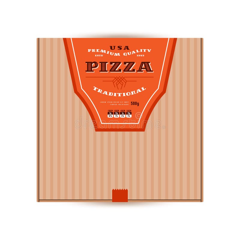 Label Design for Box of Pizza in Western Style Stock Vector ...
