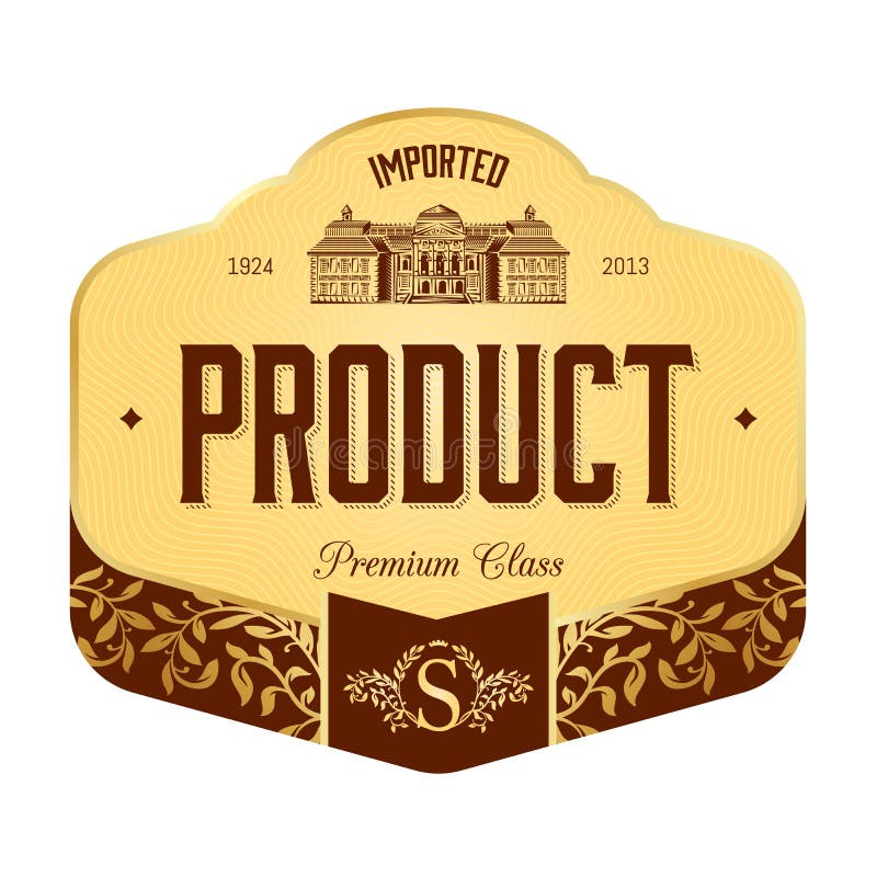 Label design stock vector. Illustration of decorative - 55637086