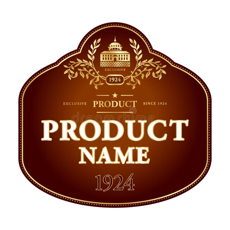 Beer label design. stock vector. Illustration of gold - 28018022