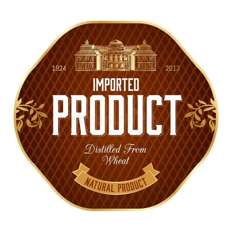 Label design stock vector. Illustration of draw, luxury - 55637185