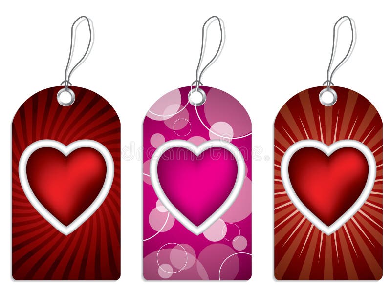 Label Design Set with Hearts Stock Vector - Illustration of backdrop ...