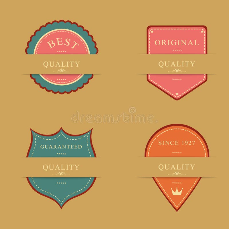 Label Design Set in the Old Classic Style Stock Vector - Illustration ...