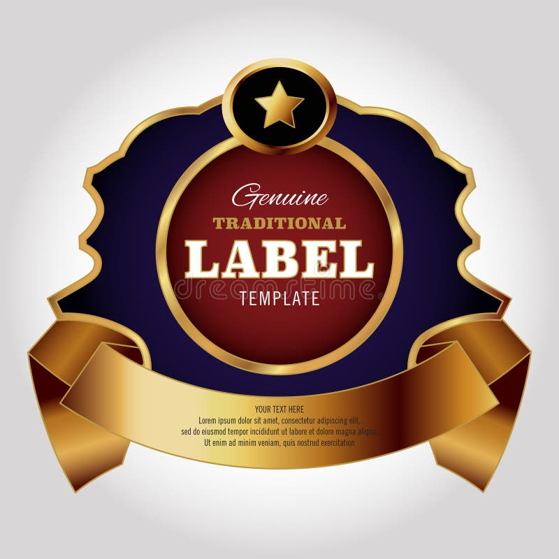 Label Design Template stock vector. Illustration of blue - 77705867