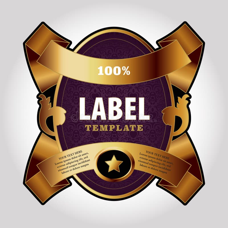 Label template stock vector. Illustration of card, products - 77593430