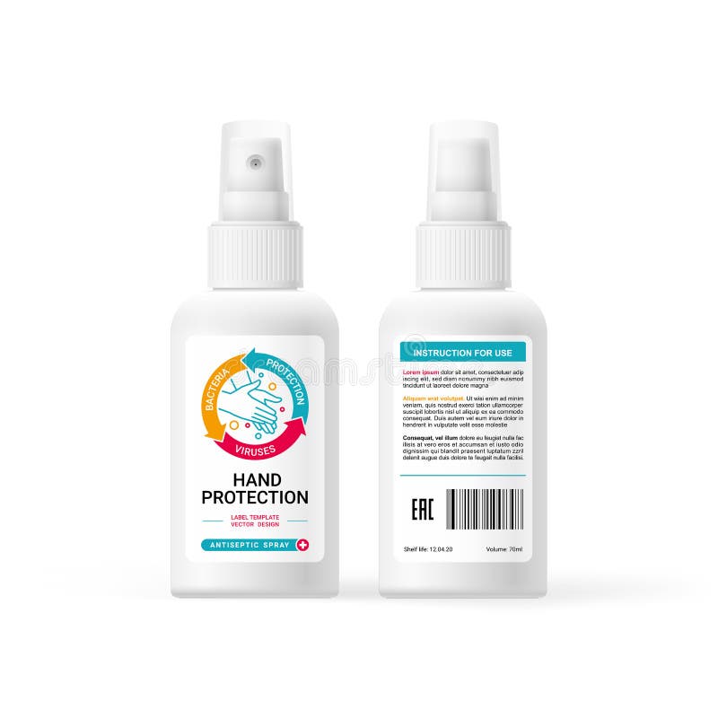 Label Design for Packaging of Antibacterial Hand Wipes, Mockup Vector ...