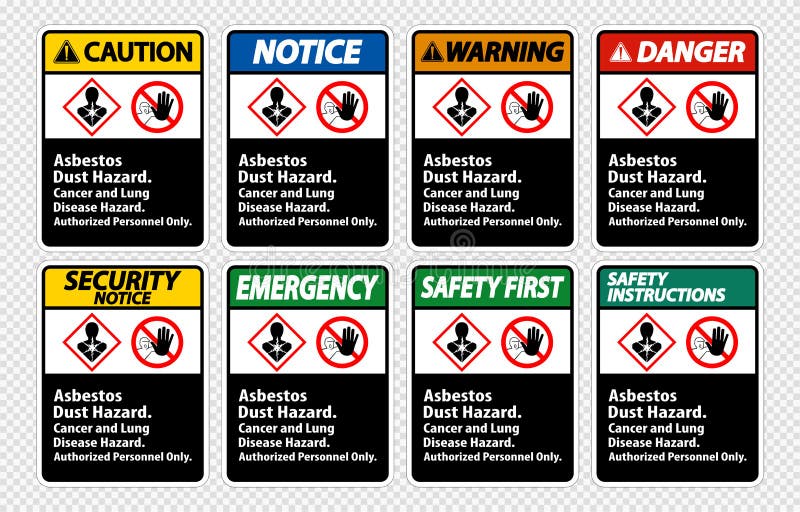 Label Disease Hazard, Authorized Personnel only Isolate on Transparent ...