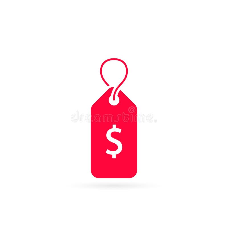 Label with Dollar Sign, Tag Icon Isolated on White. Vector Stock Vector ...