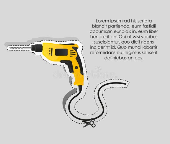 Label of a drill stock vector. Illustration of equipment - 25265912