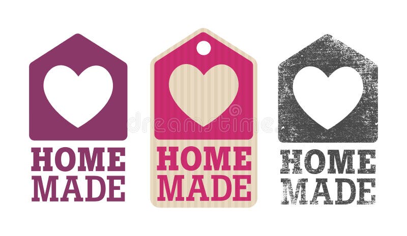 Label fait maison illustration de vecteur. Illustration du homemade ...