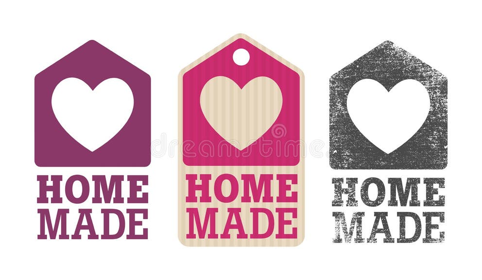 Label fait maison illustration de vecteur. Illustration du homemade ...