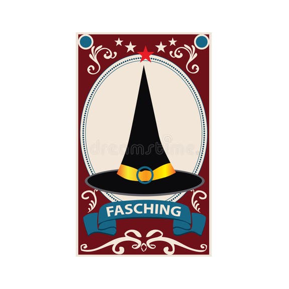 Label for Fasching stock vector. Illustration of label - 364984558