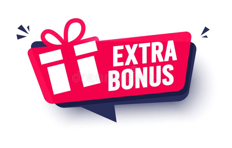Dynamic Banner with Gift Icon and Text Extra Bonus Stock Vector ...