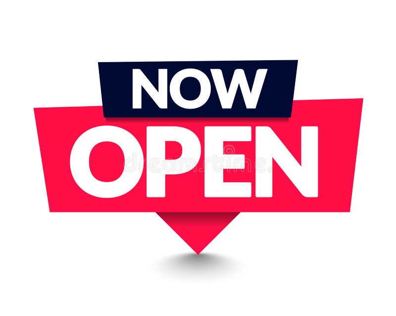 Vector Illustration Now Open Pin Stock Vector - Illustration of ...
