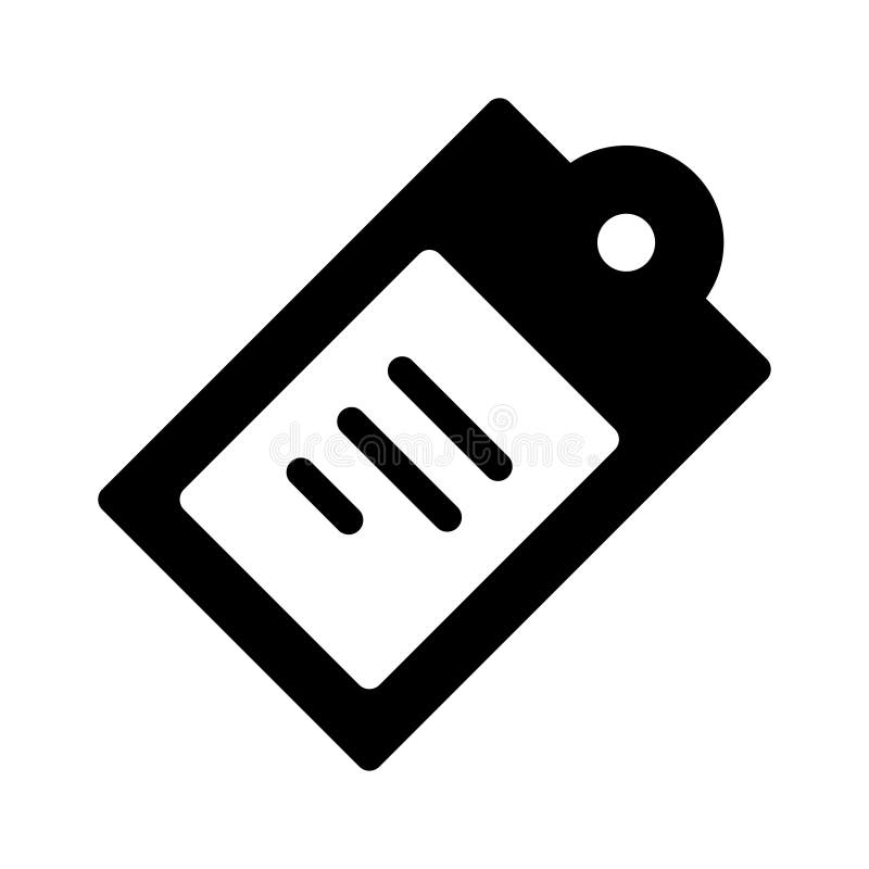 Label Glyph Flat Vector Icon Stock Vector - Illustration of fashion ...