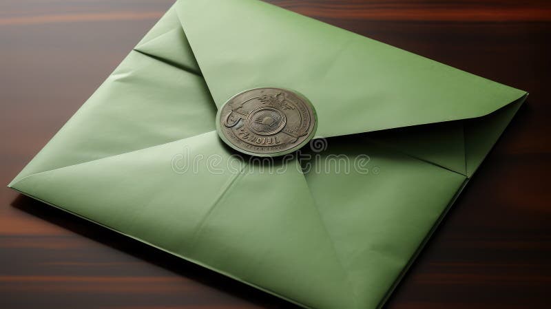 Label green envelope stock illustration. Illustration of label - 327566270