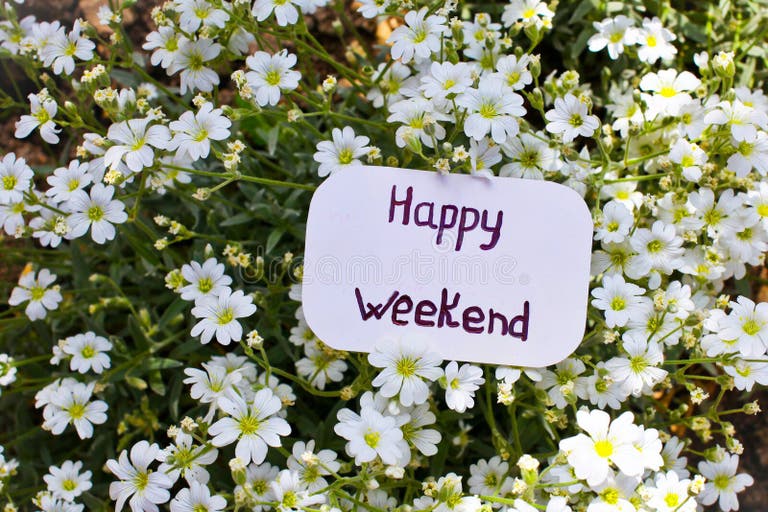 A label with Happy Weekend stock image. Image of weekend - 54435575