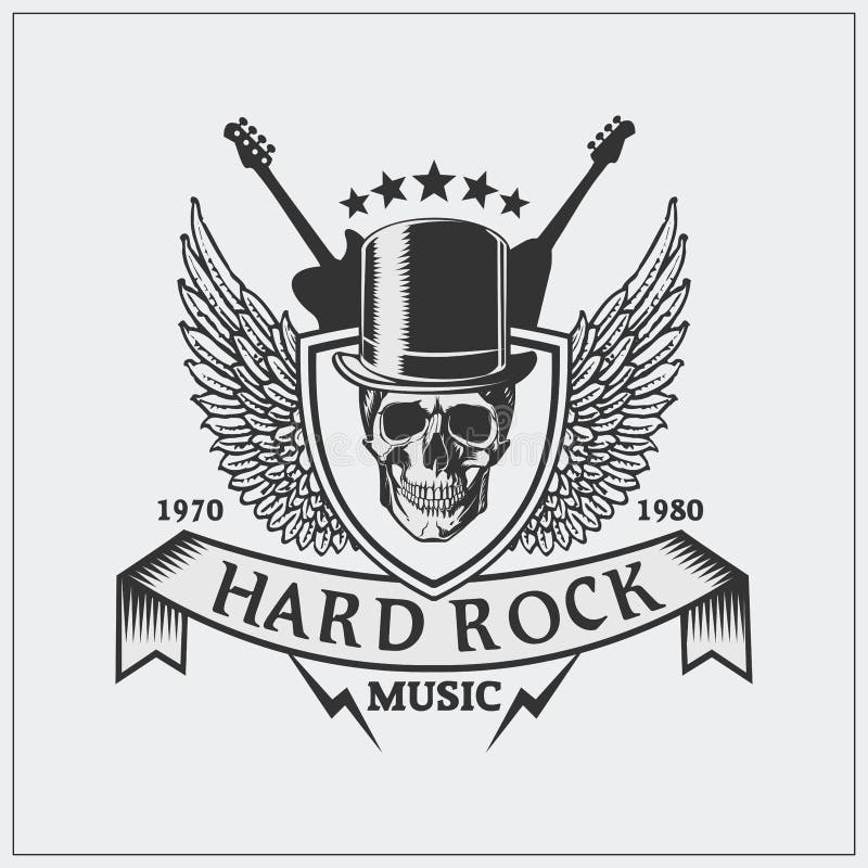 Label on Hard Rock with a Jolly Roger Stock Vector - Illustration of ...