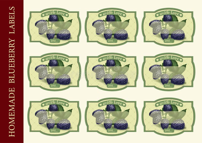 Label for Homemade Blackberry. Blackberries Canned Packaging Stock ...
