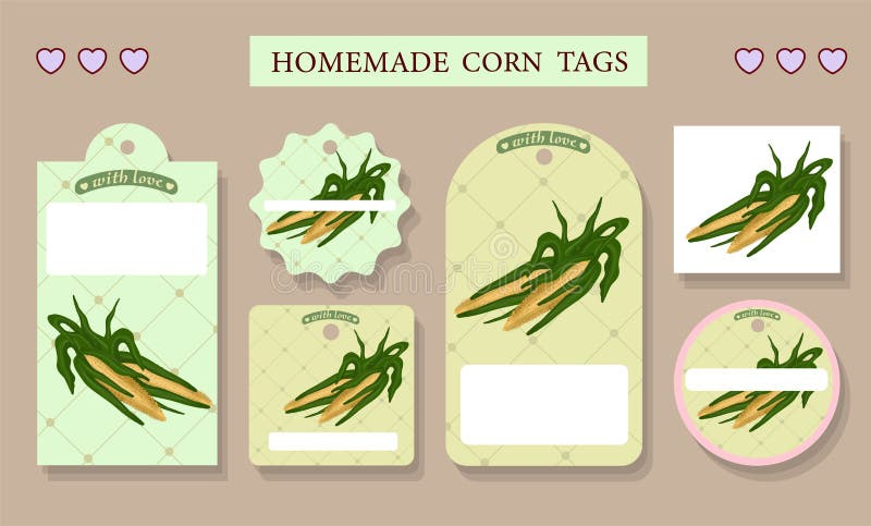Label for Homemade Corn. Canned Corn Packaging Stock Vector ...