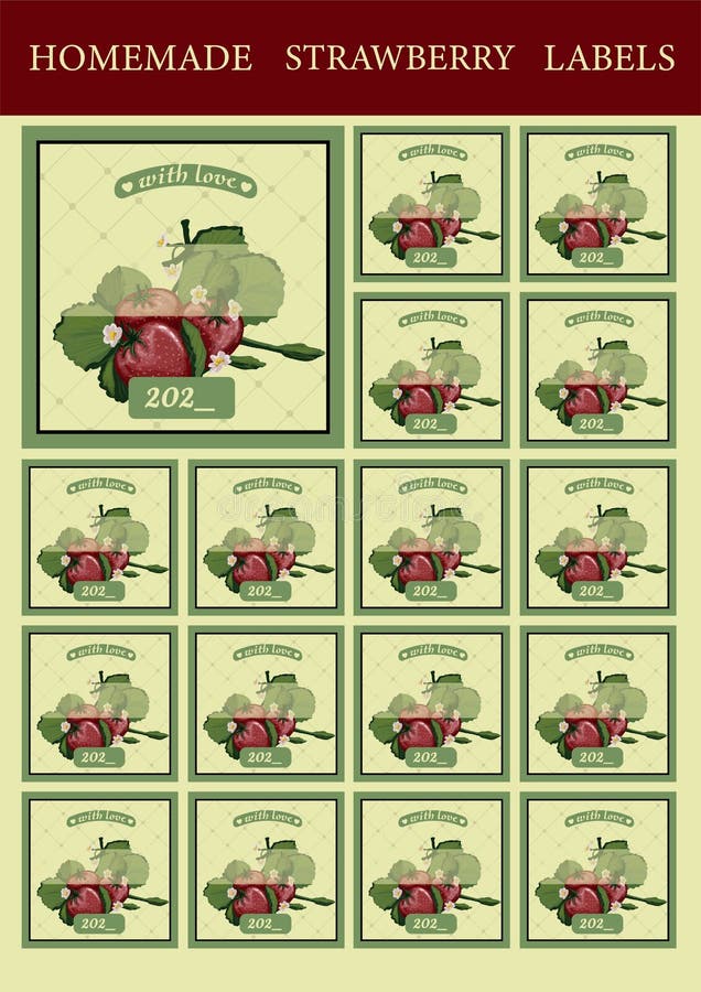 Label for Homemade Jam. Apple Jam Packaging Stock Vector - Illustration ...