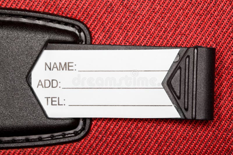 Label with Identification Data on Fabric Stock Image - Image of card ...