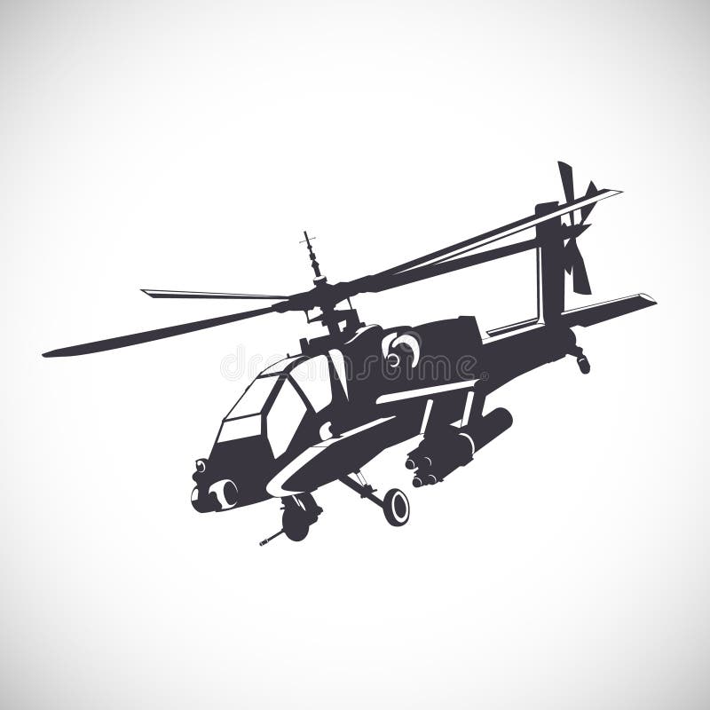Label with the Image of the Helicopter Stock Vector - Illustration of ...