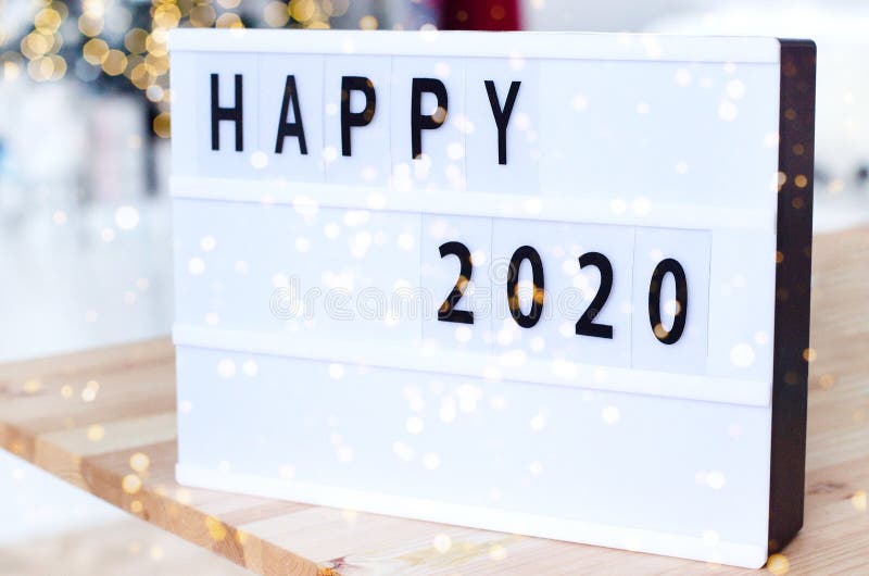 The Label with the Inscription Happy 2020 Year Stock Image - Image of ...