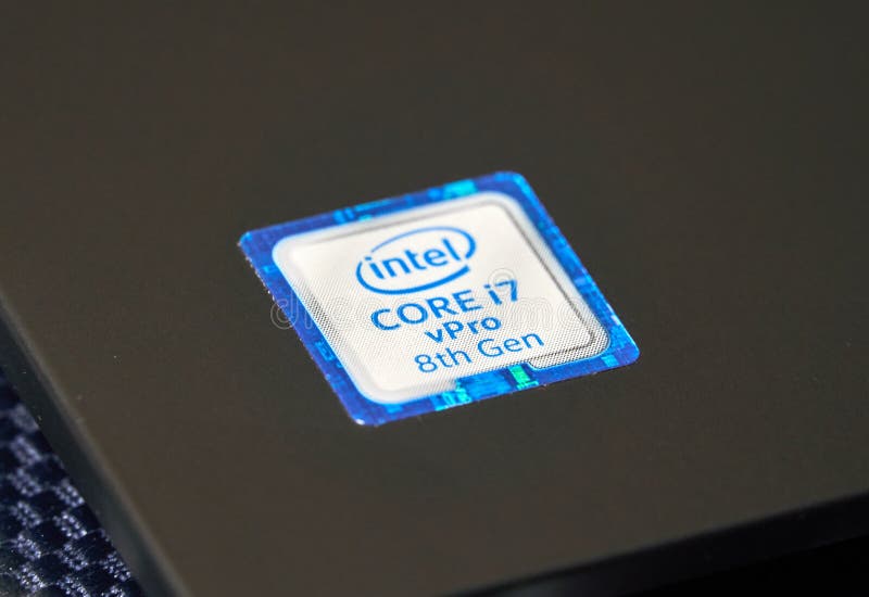 Label of Intel Mobile CPU Central Processor Unit I7 8th Generation ...