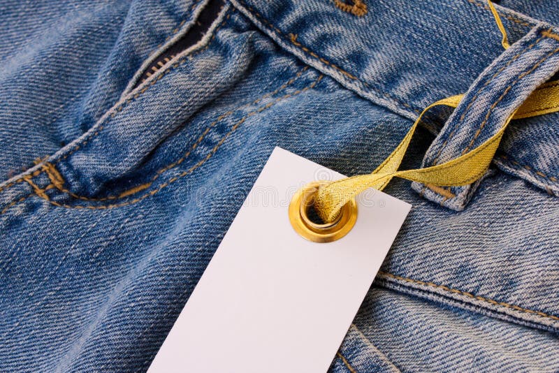 Label on the jeans stock photo. Image of modern, fashionable - 9826952