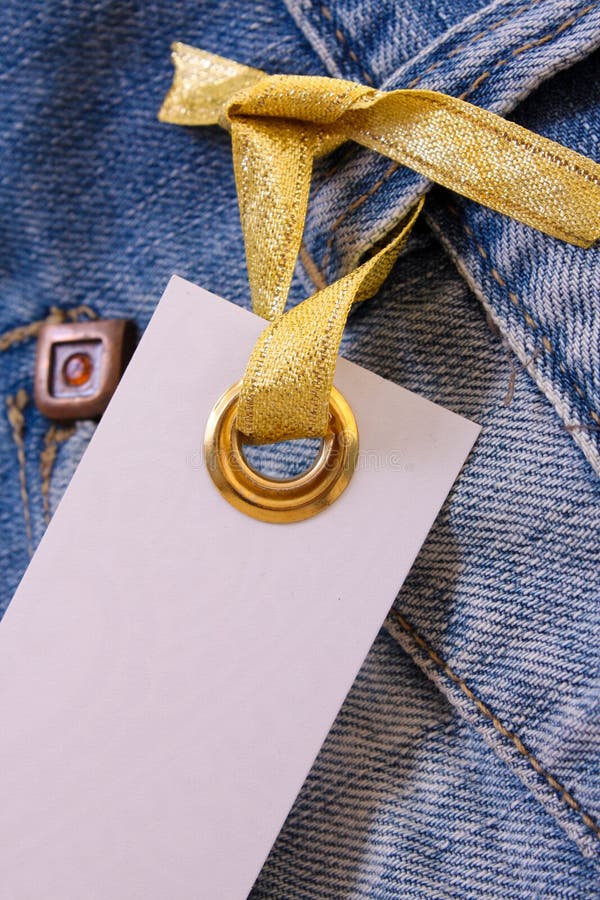 Label on jeans stock photo. Image of wear, paper, fashion - 9827034